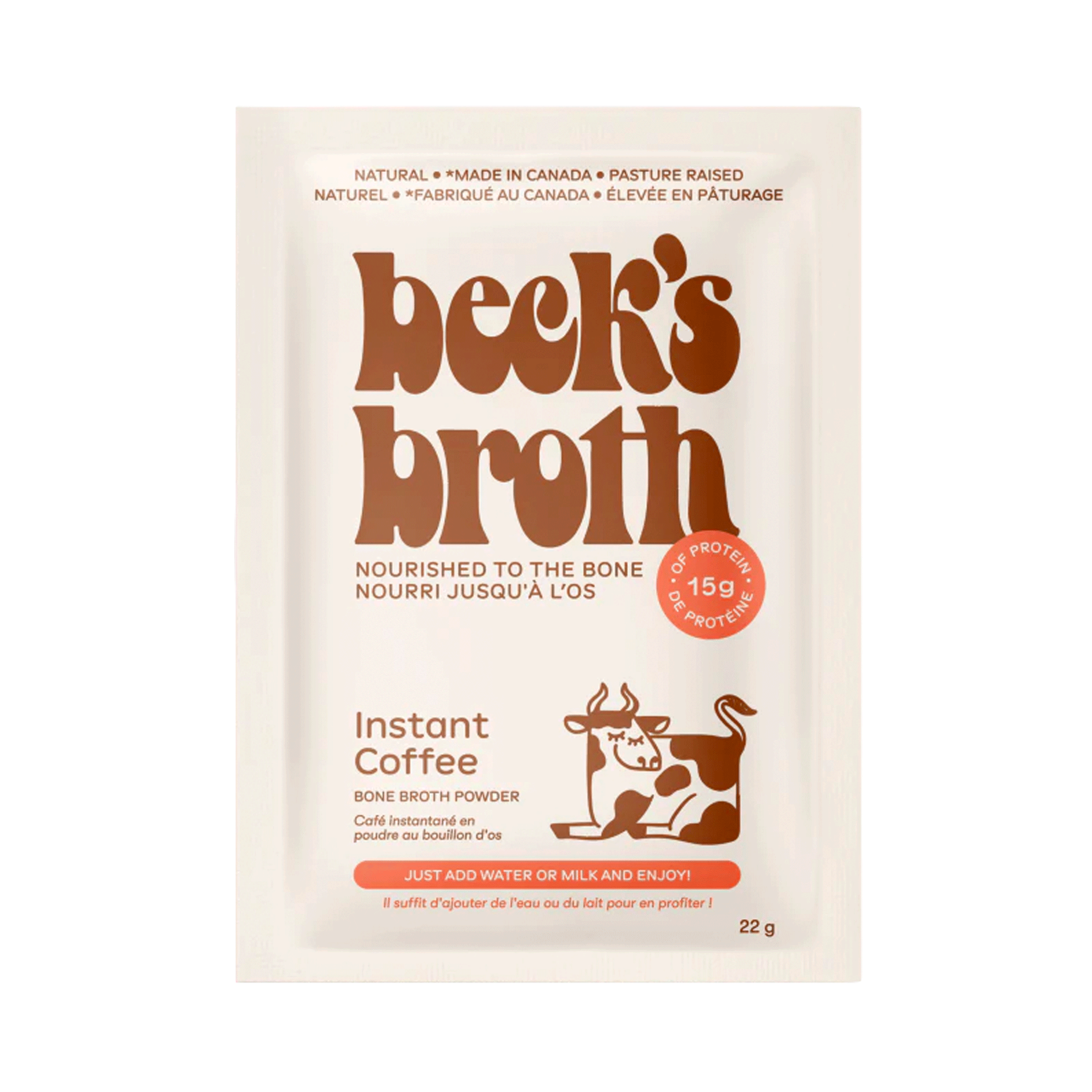 Beck's Broth Protein Instant Coffee Bone Broth Powder, 22g – Rise Market
