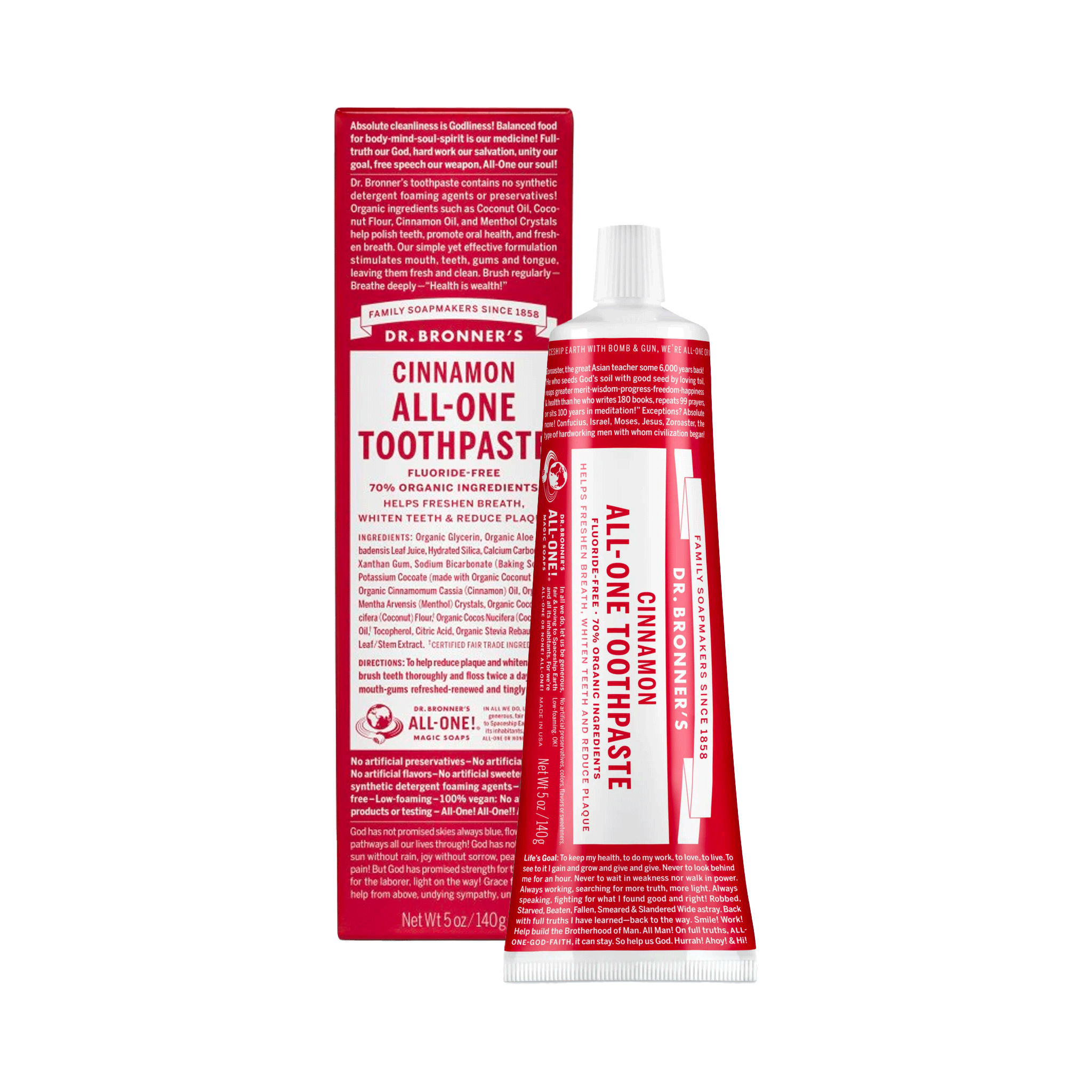 Dr. Bronner's Cinnamon All-One Toothpaste, 140g – Rise Market