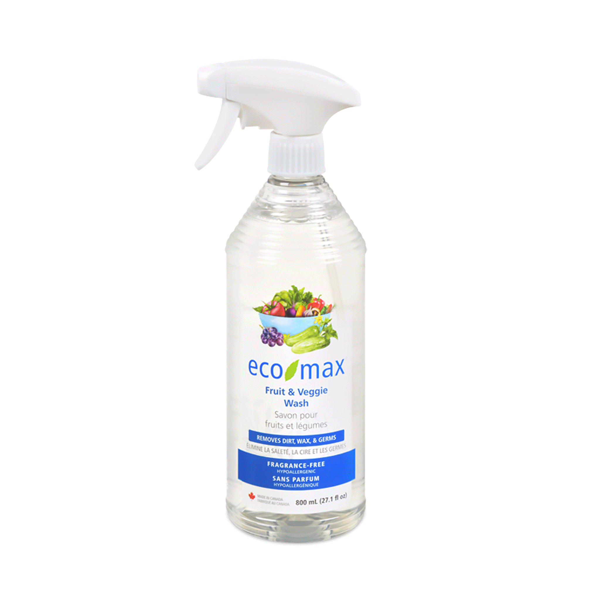 Eco-Max Fragrance Free Fruit & Veggie Wash, 800ml – Rise Market