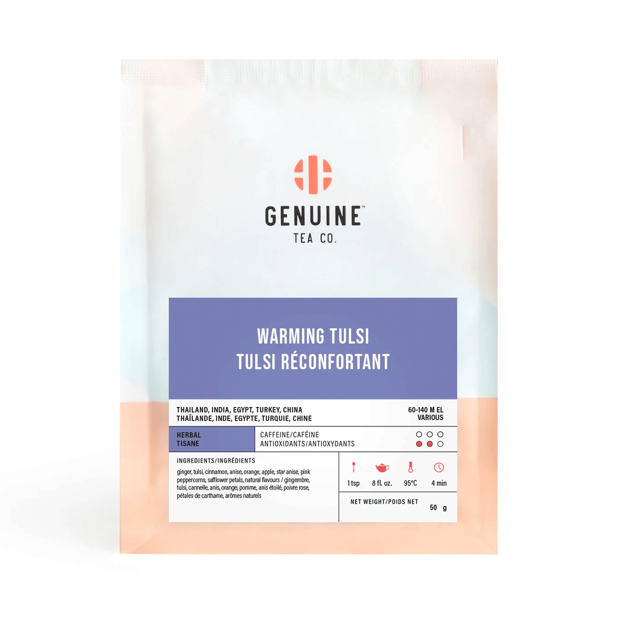 Genuine Tea Organic Warming Tulsi - Herbal Tea, 50g – Rise Market