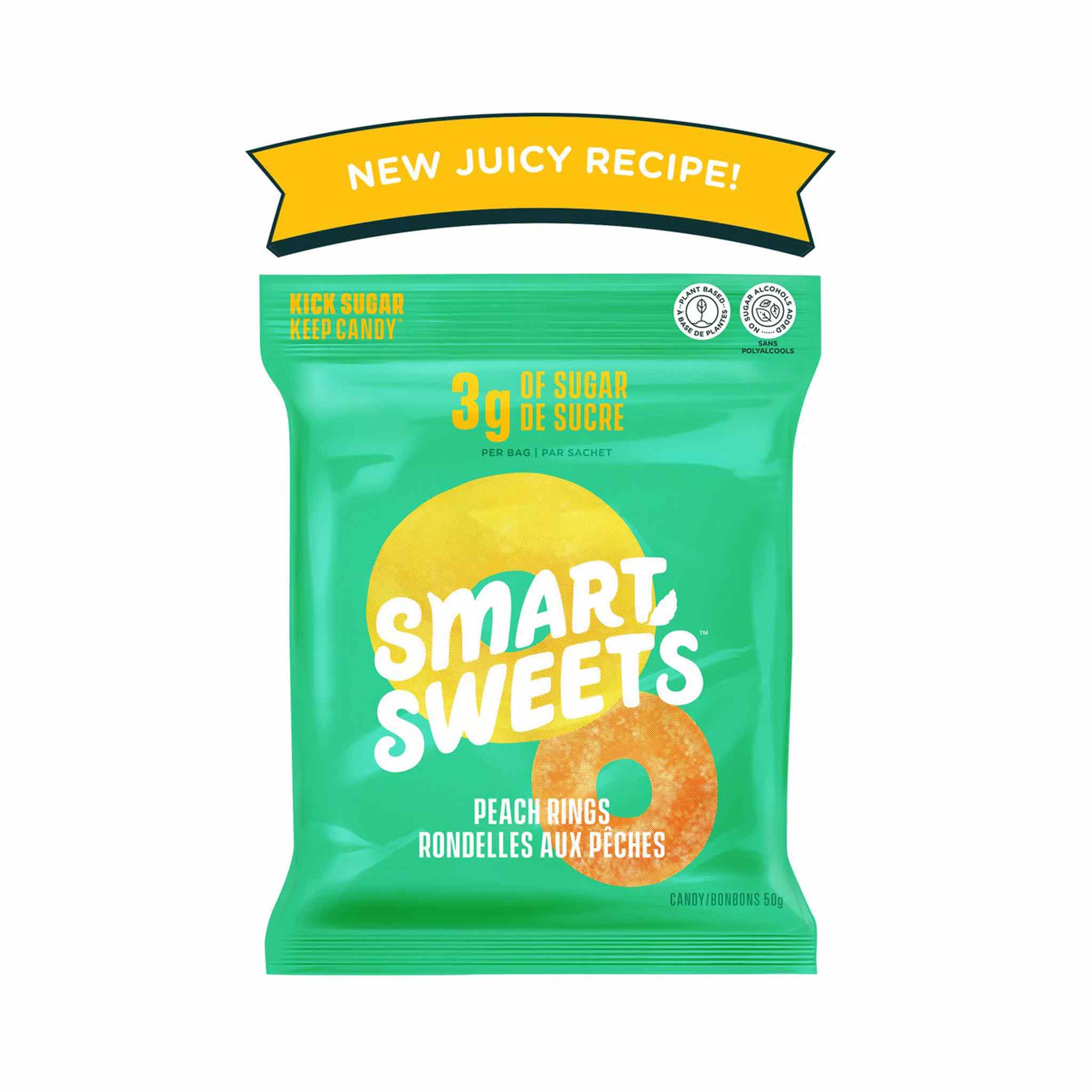 Smart Sweets Low Sugar Tangy Peach Rings, 50g – Rise Market