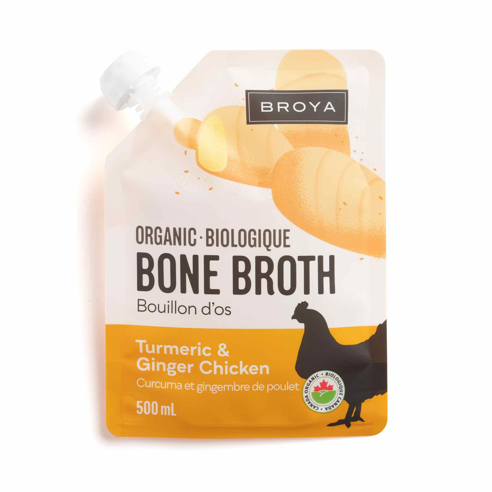 Broya Organic Turmeric & Ginger Chicken Bone Broth, 500ml – Rise Market