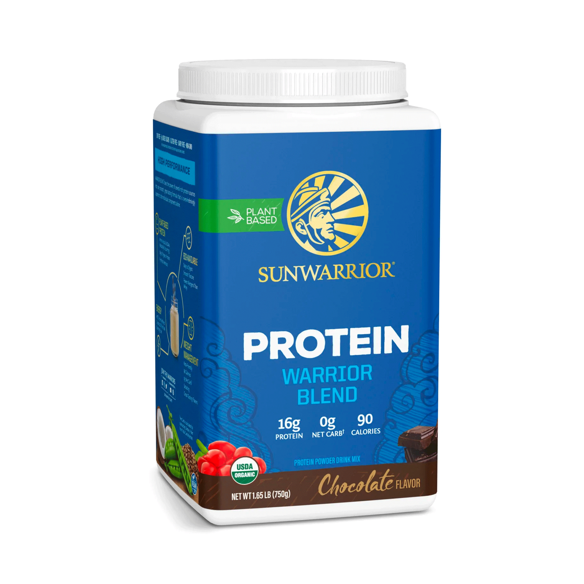 Sunwarrior Organic Warrior Blend Protein - Chocolate, 750g – Rise Market